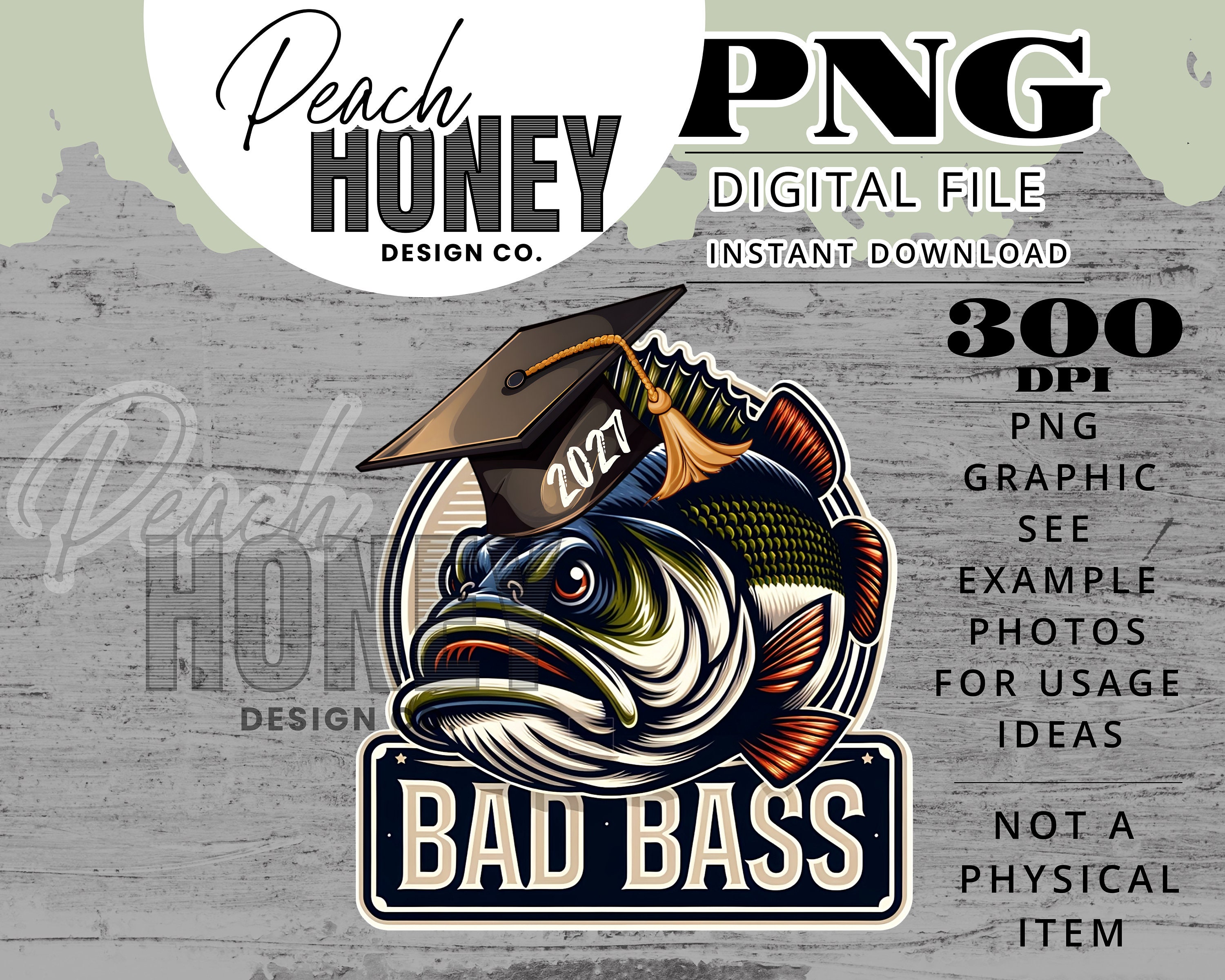 Graduation PNG for Angler Fisherman Download Large Mouth Bass PNG for ...