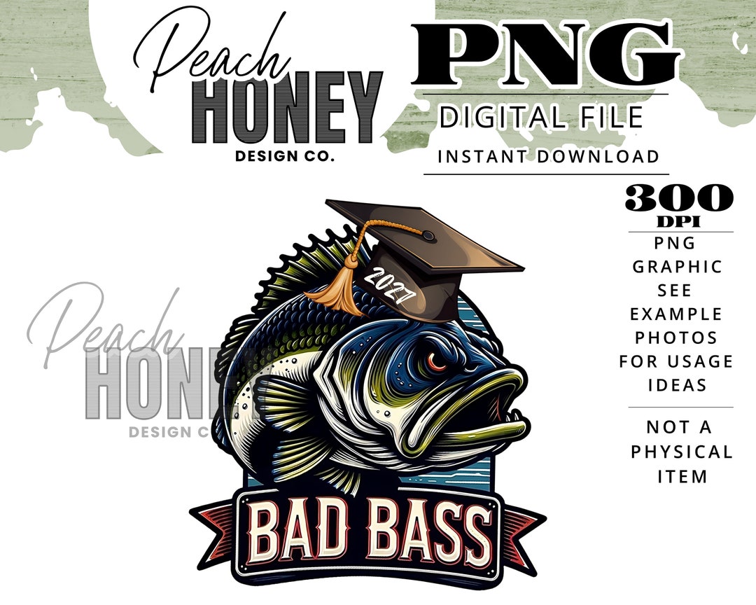 Graduation PNG for Angler Fisherman Download Large Mouth Bass PNG for ...