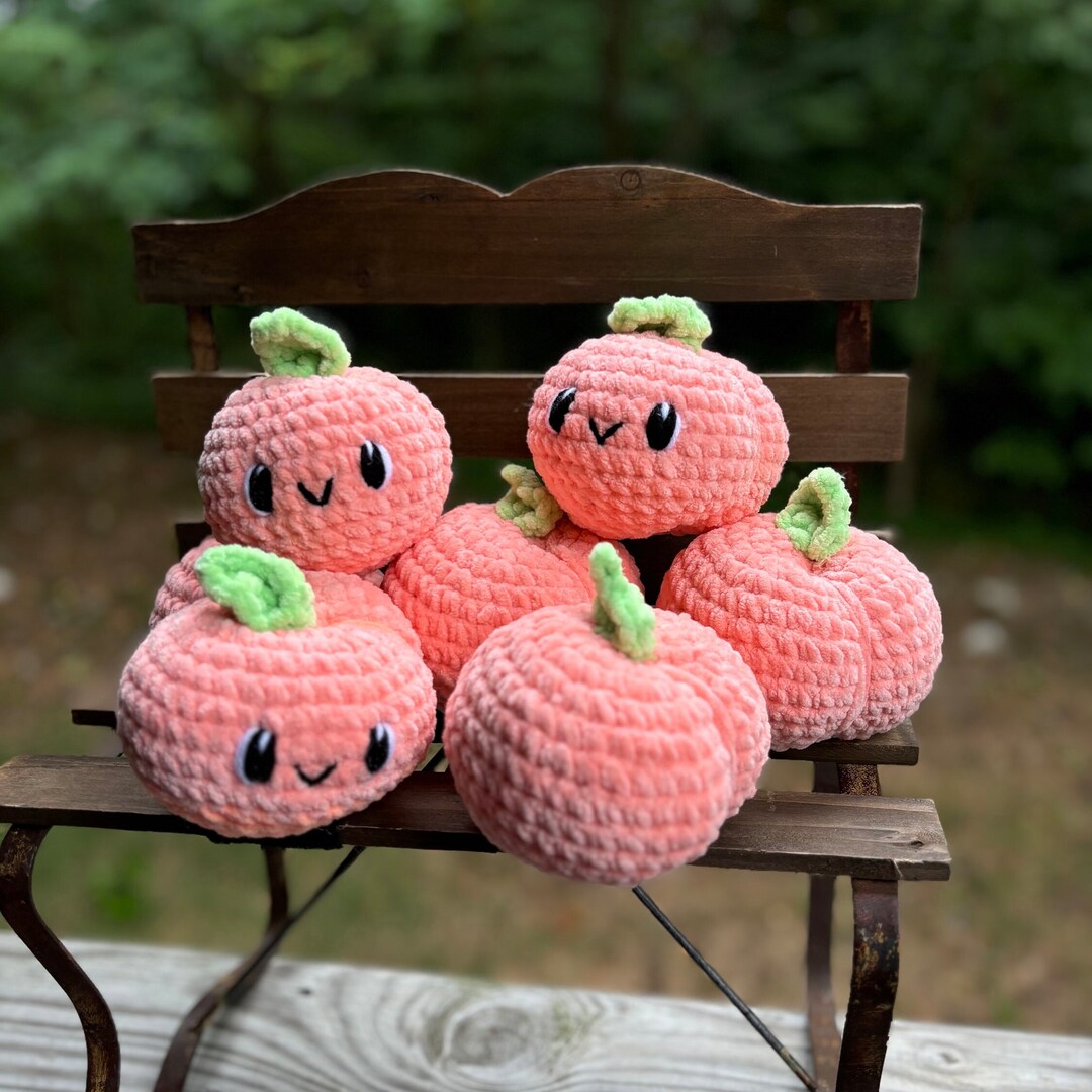 Crochet Peach Plushies Crochet Peach Stuffed Toy - Etsy