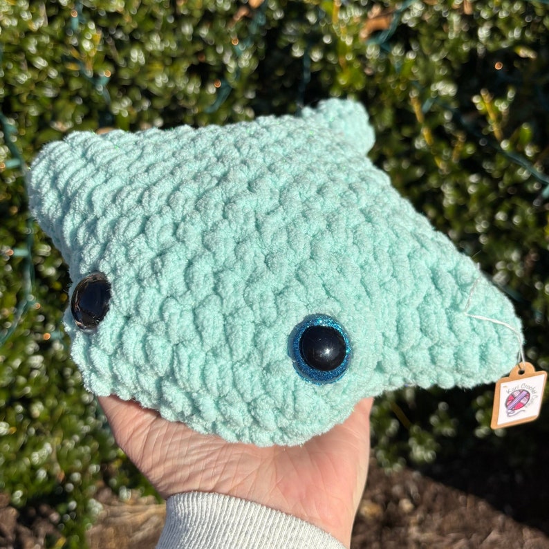 Crochet Stingray Plushie Crochet Stingray Stuffed Animal - Etsy