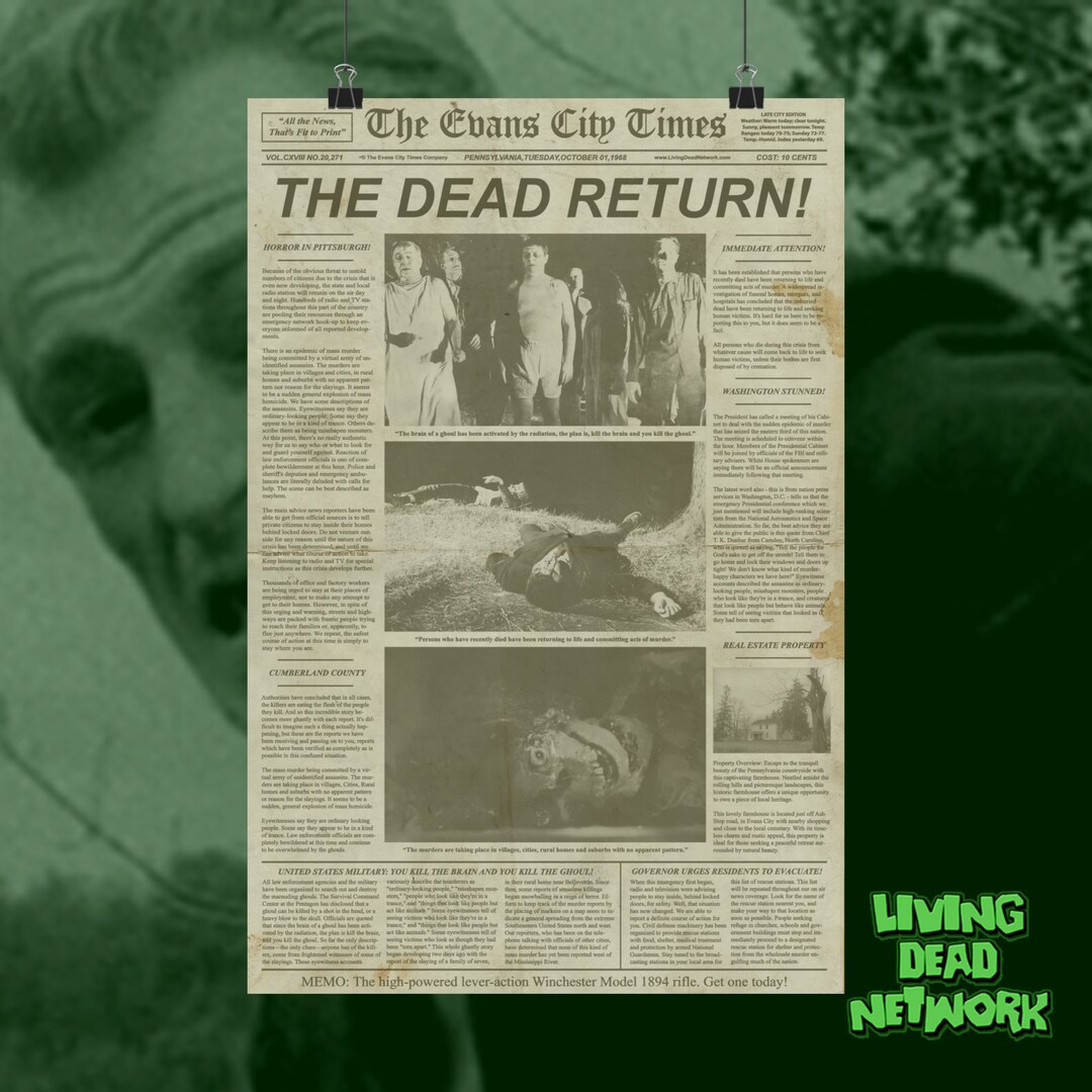 THE DEAD RETURN Poster - Matte Vertical - Hauntingly Beautiful Art for ...