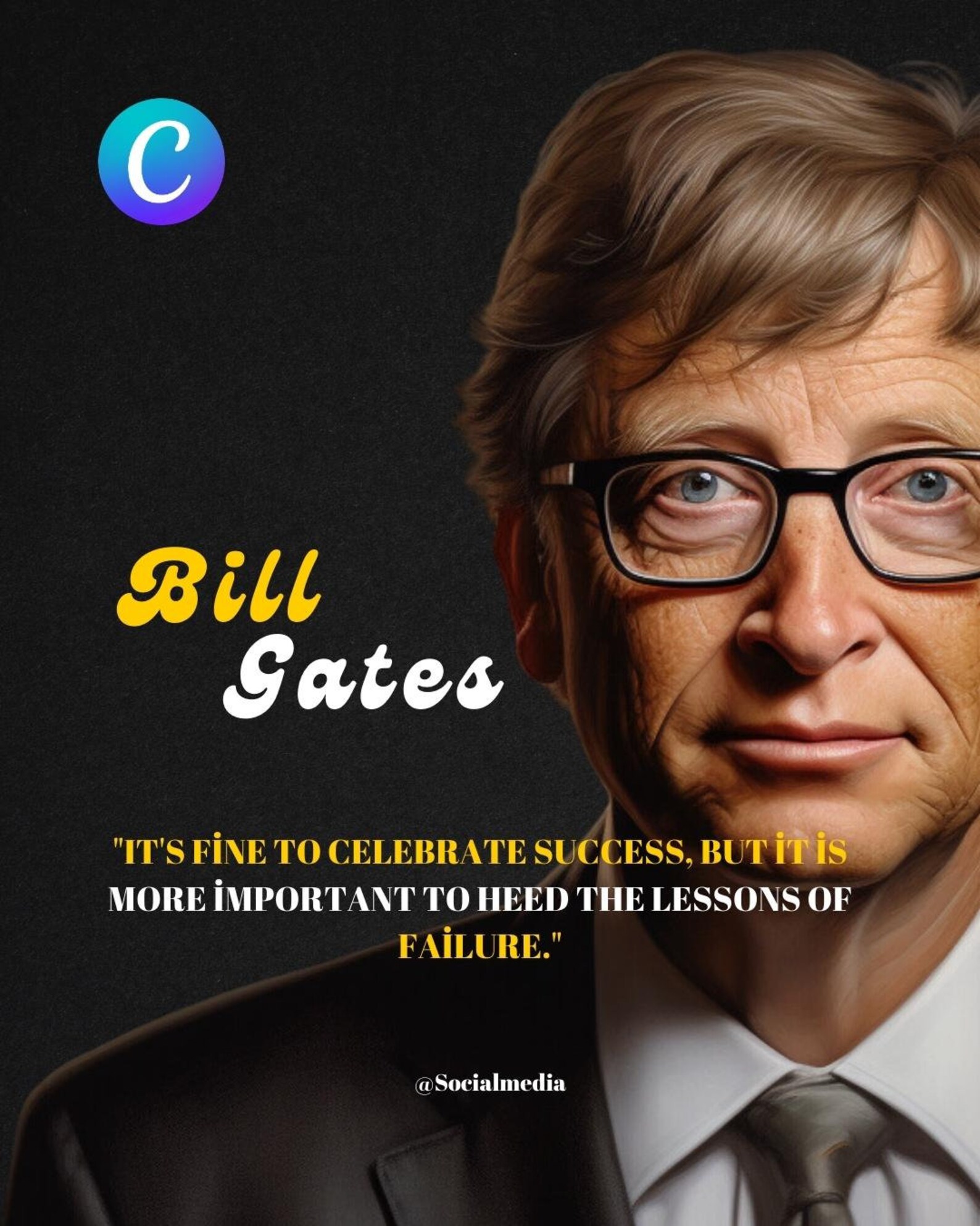 Bill Gates Best Entrepreneur Posts All Editable in Canvas - Etsy
