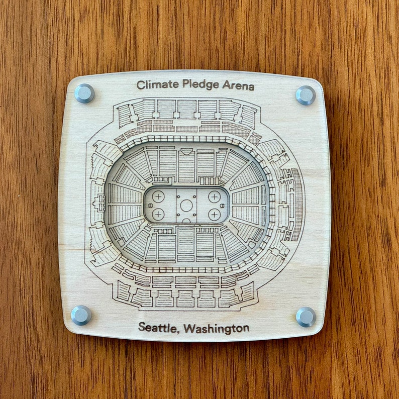 Climate Pledge Arena Kraken Hand-crafted Drink Coaster - Etsy