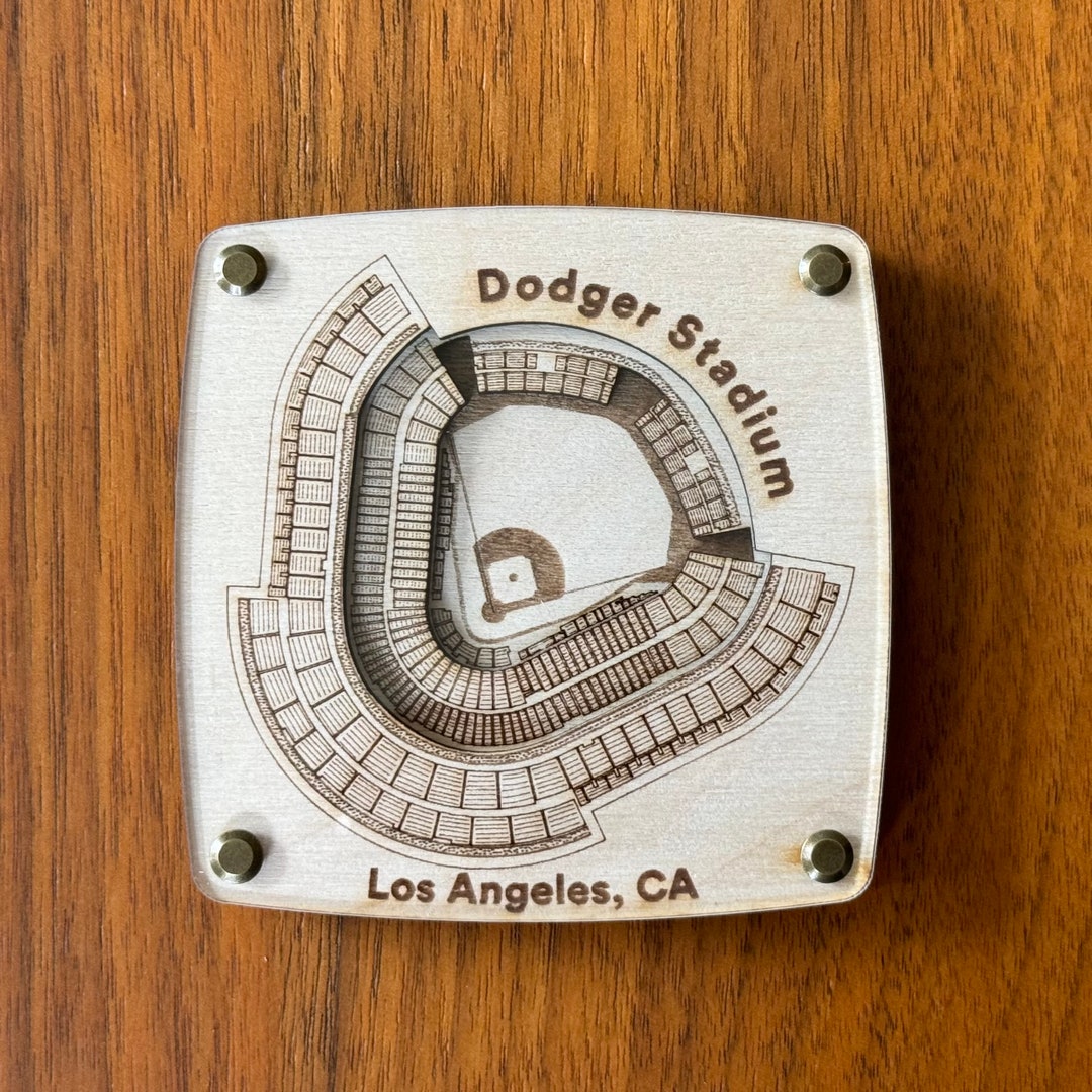 Dodger Stadium Coaster - the Home of the Los Angeles Dodgers Hand ...