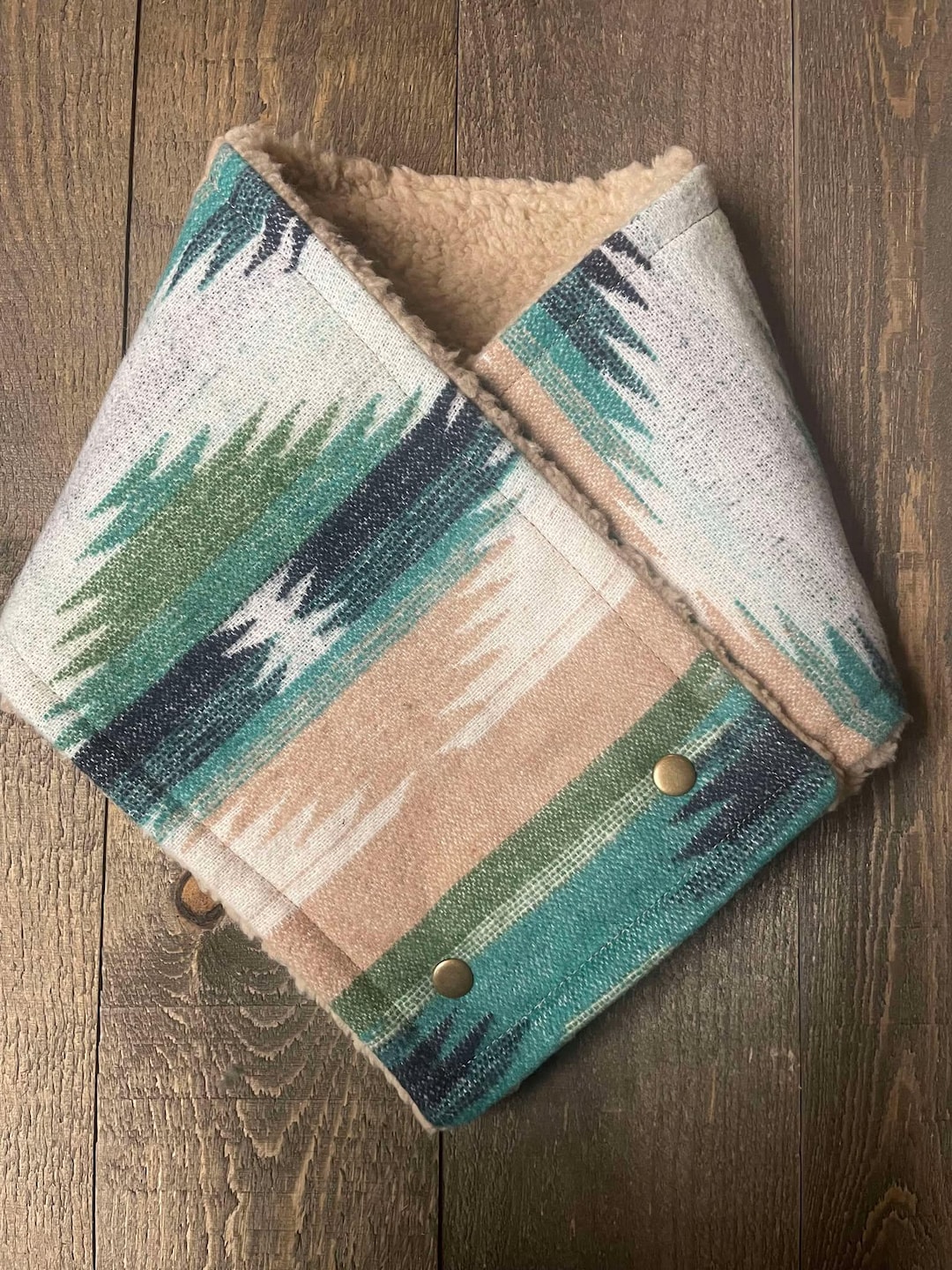 Wool Southwest Cowl. Tan Sherpa Fleece. Cowboy Cowl. Western Cowgirl ...