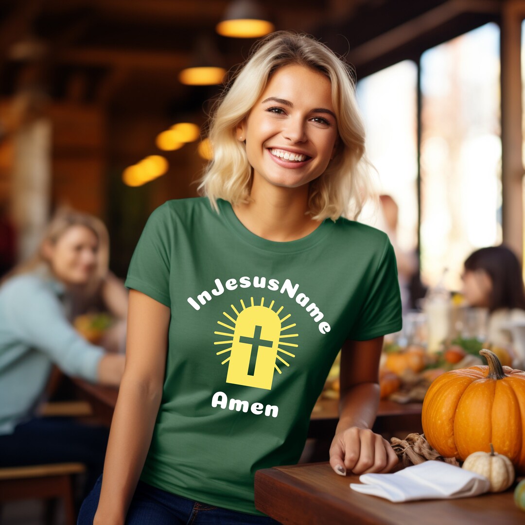 In Jesus Name Amen Christian Shirt Boho Jesus T-shirt Christ Inspired ...