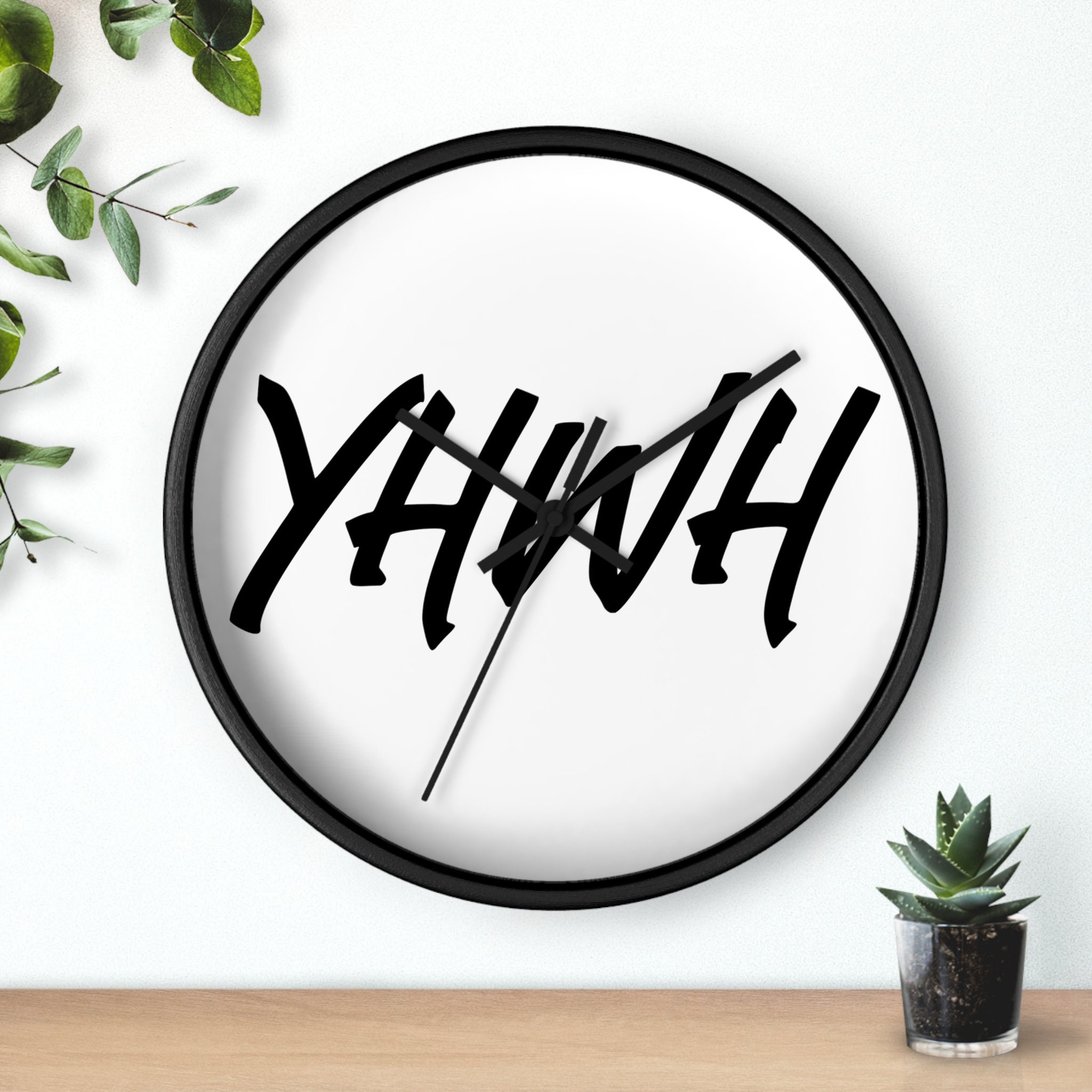 YHWH Wall Clock Christian Clock Jesus Wall Clock Christian Home Decor ...