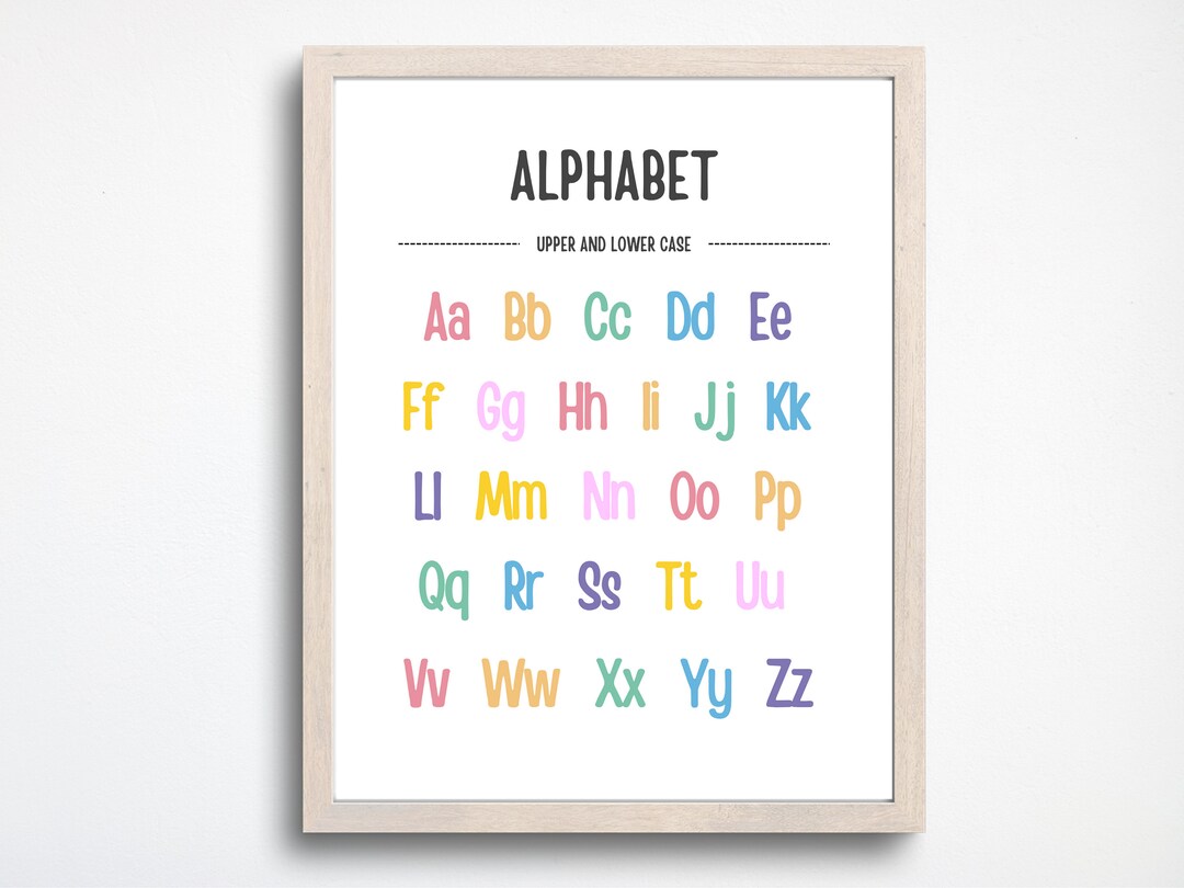 Alphabet Poster Alphabet Prints Classroom Decor Playroom - Etsy