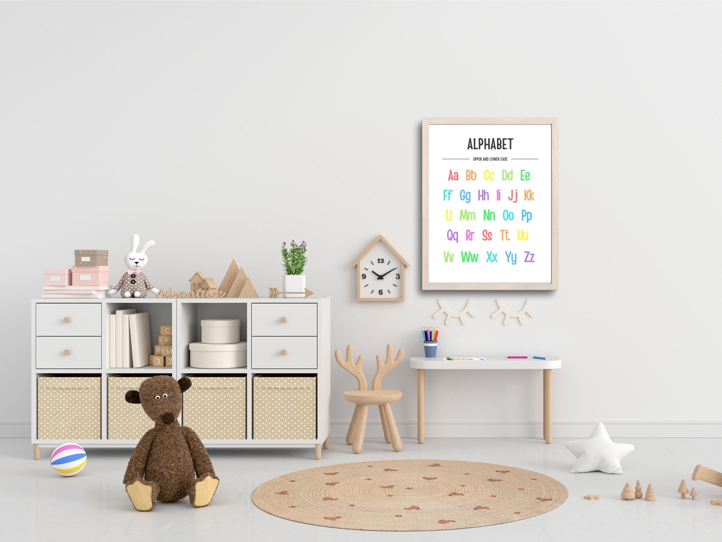 Bright Alphabet Poster Alphabet Prints Classroom Decor Playroom Decor ...