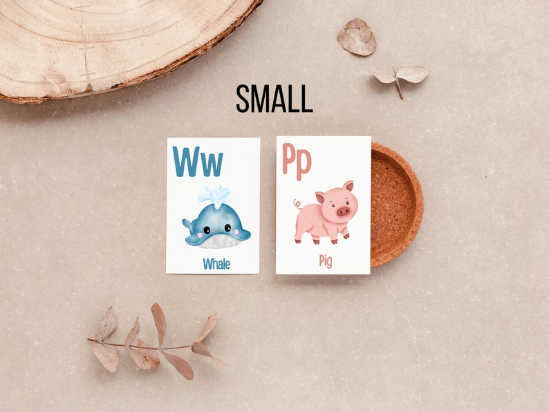 Animal Alphabet Flash Cards ABC Flash Cards Montessori - Etsy