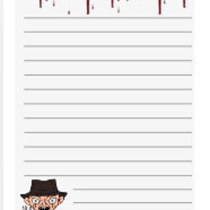 Horror Movie Character Stationary, Journaling, - Etsy