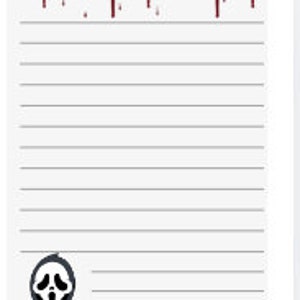 Horror Movie Character Stationary, Journaling, - Etsy