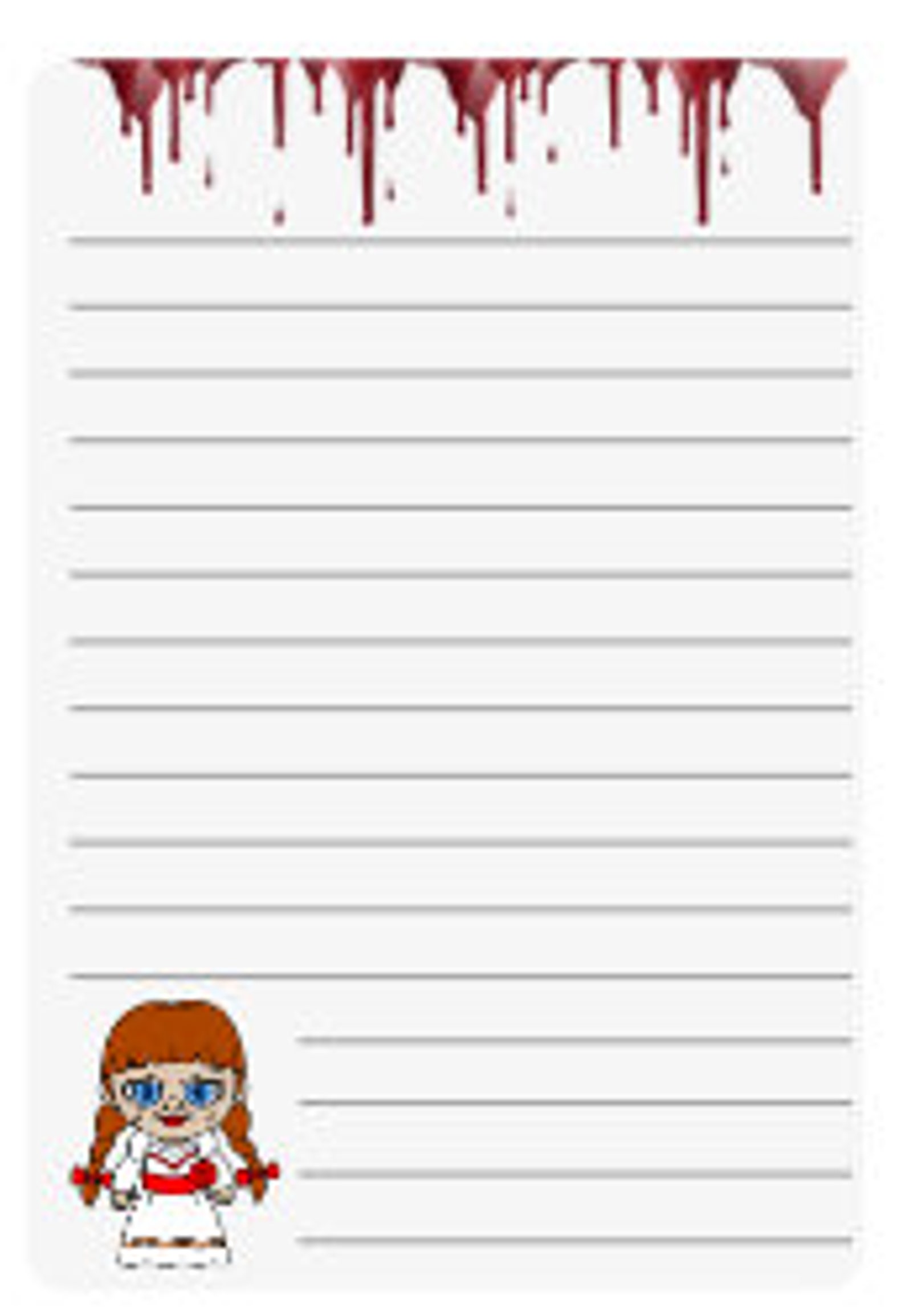 Horror Movie Character Stationary, Journaling, - Etsy