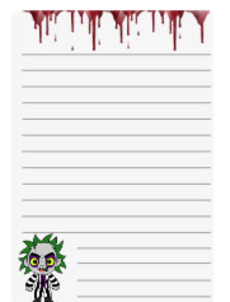 Horror Movie Character Stationary, Journaling, - Etsy