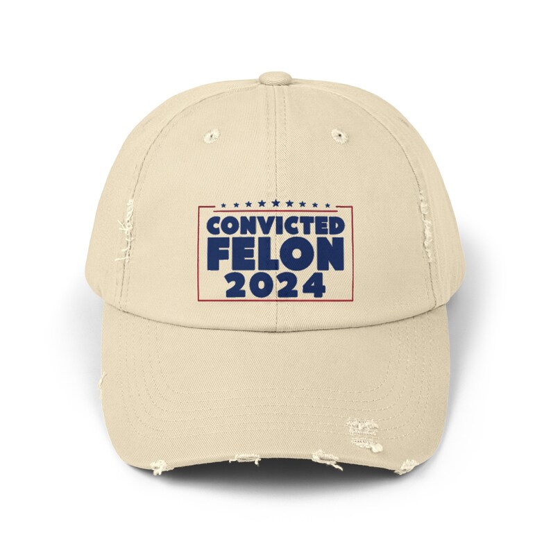 Convicted Felon 2024 Hat, Trump Supporter, Unisex Distressed Cap ...
