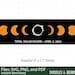 Total Solar Eclipse 2024 Sticker Bundle of 3 Sizes 3.5" X 2" Oval, 3.5 ...