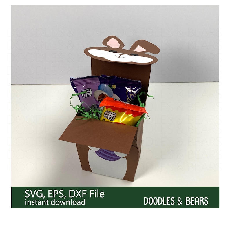 Bunny Treat Box SVG, Easter Bunny Box SVG, Bunny Gift Box, Easter Treat ...