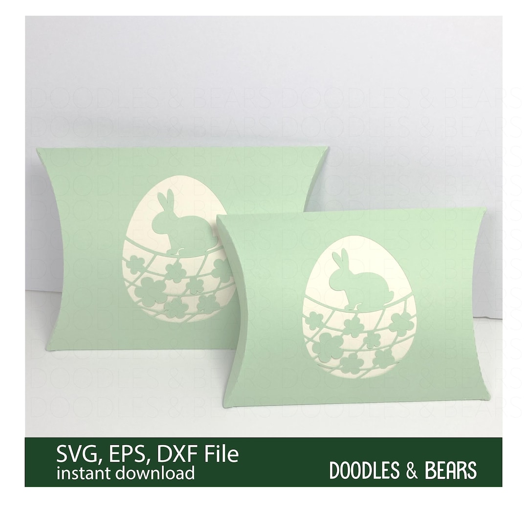 Easter Bunny Treat Box SVG, Bunny Gift Box, Pillow Box SVG, Easter ...