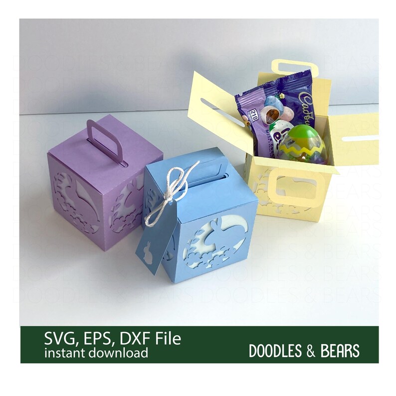 Easter Bunny Treat Box SVG, Bunny Box SVG, Easter Treat Box Cutting ...