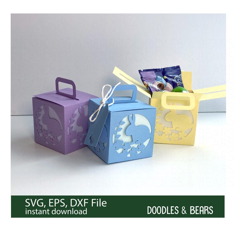 Easter Bunny Treat Box SVG, Bunny Box SVG, Easter Treat Box Cutting ...