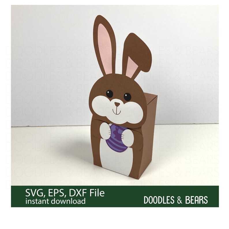 Bunny Treat Box SVG, Easter Bunny Box SVG, Bunny Gift Box, Easter Treat ...