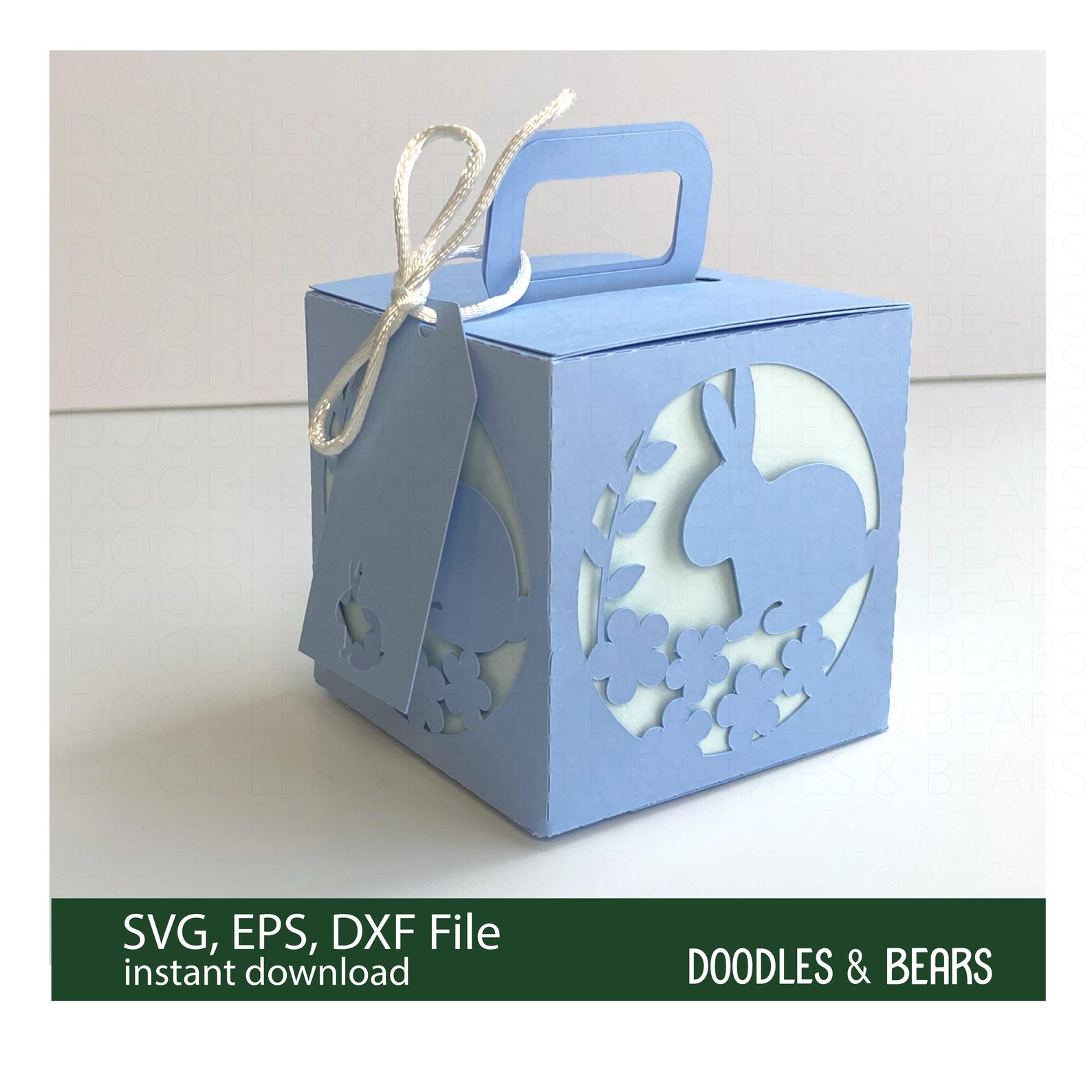 Easter Bunny Treat Box SVG: DIY Party Favor Templates (digital Download ...