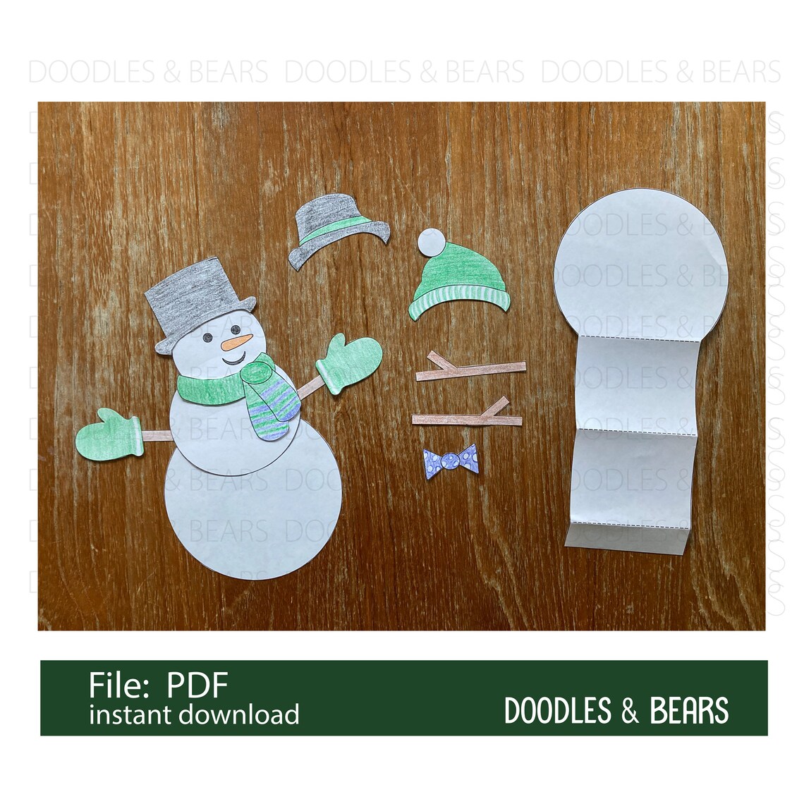 Cute Snowman Craft for Children PDF, Make a Snowman Fun Winter Paper ...