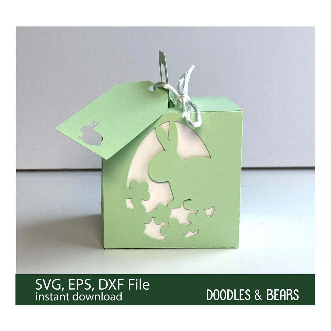 Easter Treat Box Cutting File, Easter Bunny Treat Box SVG, Easter Gift ...