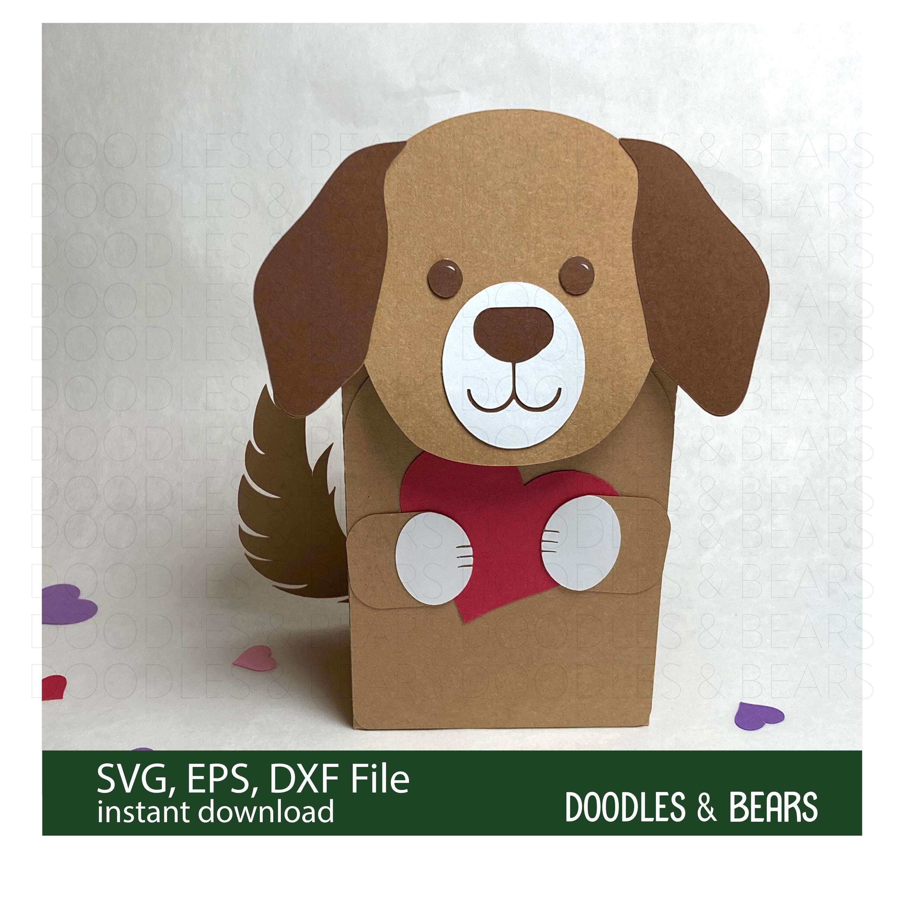 Valentine Dog Treat Box, Cute Valentine Gift Box for Kids, Valentine ...