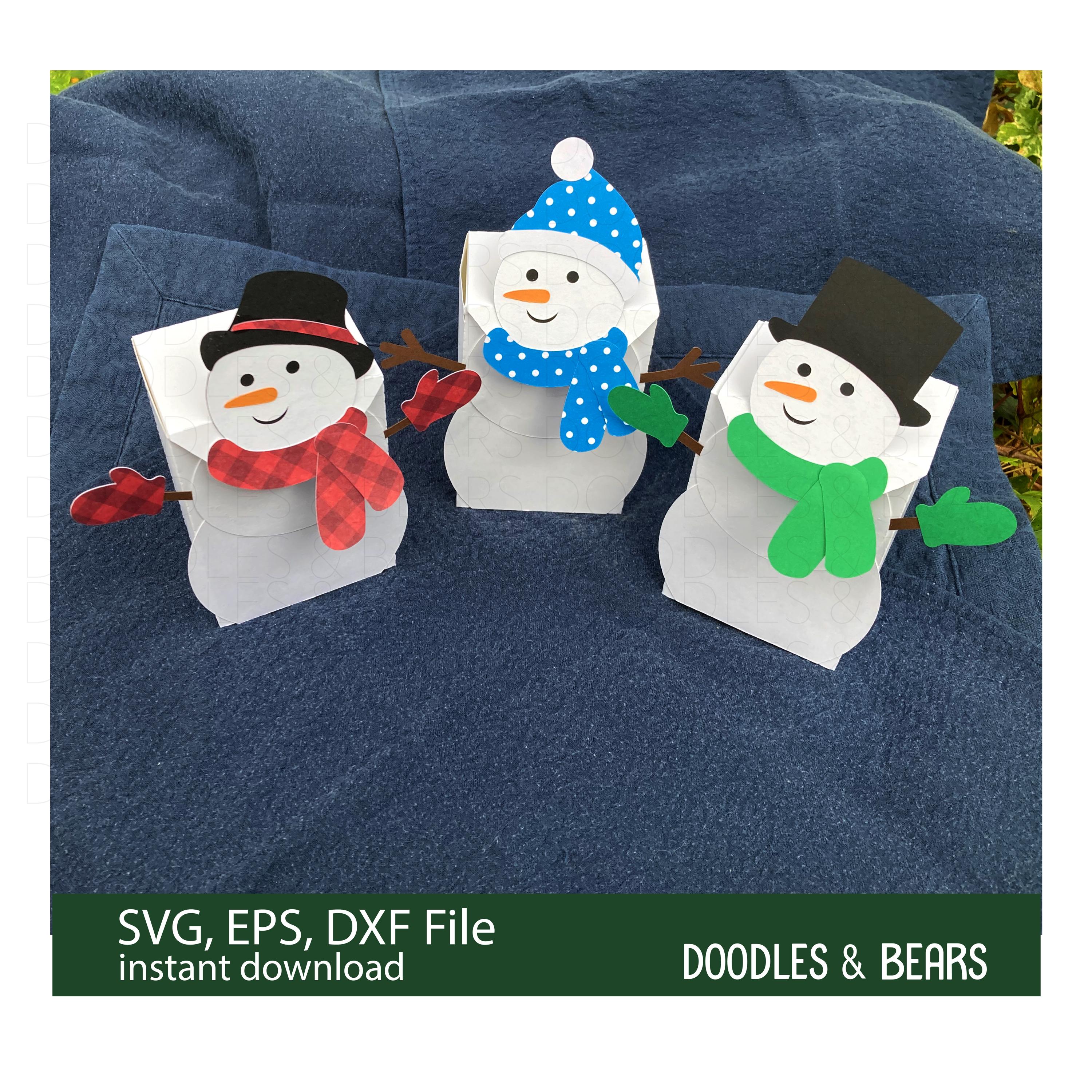 Snowman Treat Box, Cute Winter Holiday Box, Christmas Gift Box, Snowman ...