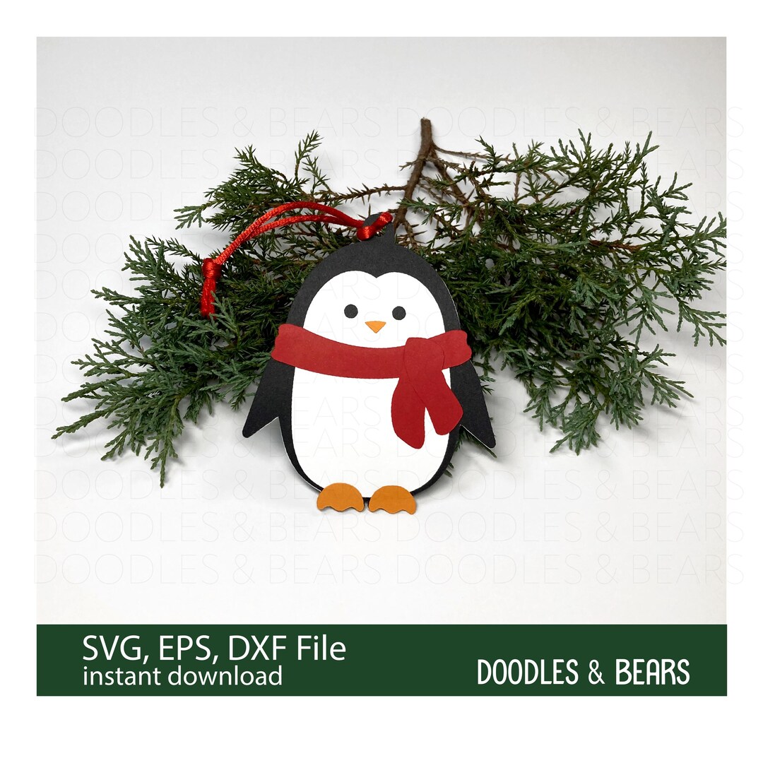 Christmas Gift Tag SVG, Penguin Gift Tag SVG, Christmas Tag Svg, Winter ...