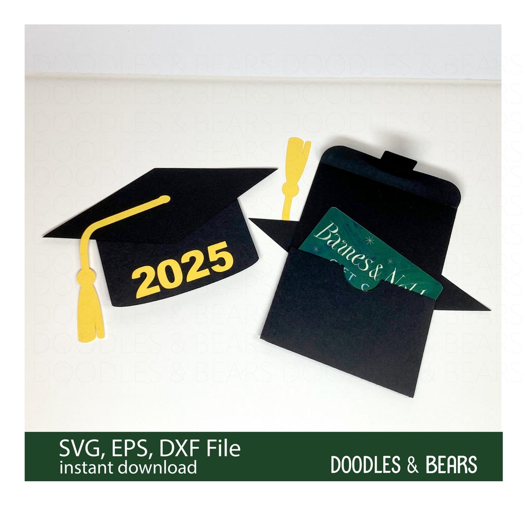 Graduation Gift Card Holder SVG, Graduation Cap SVG, Grad Gift Card ...