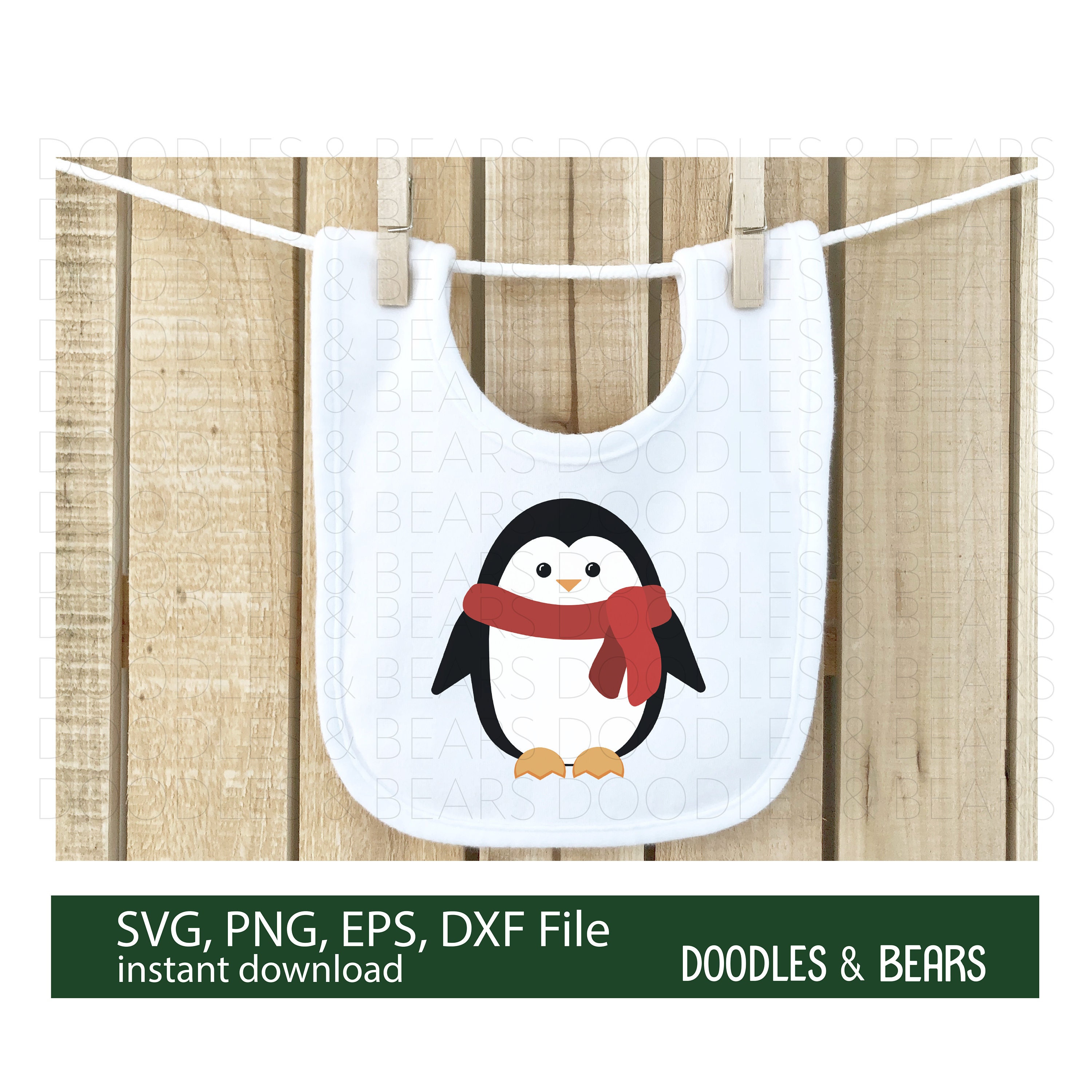 Cute Penguin SVG PNG EPS Dxf Files Digital Files for - Etsy