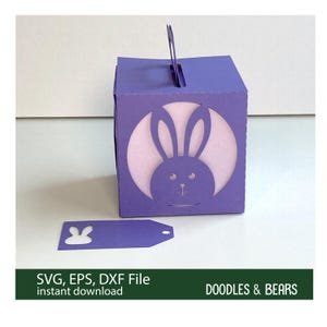 Easter Bunny Treat Box SVG: DIY Party Favor Templates (digital Download ...