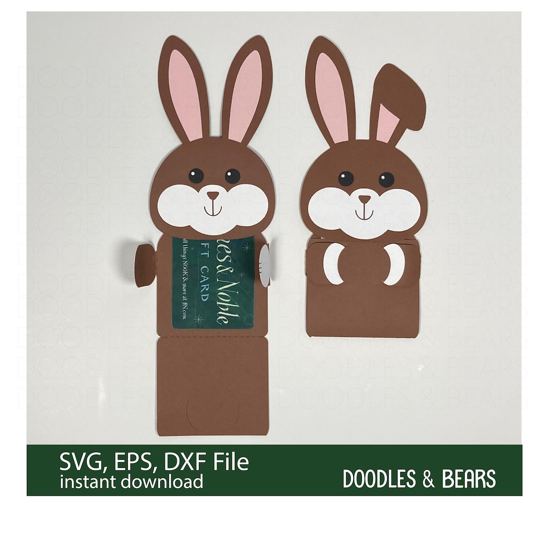 Bunny Gift Card Holder, Easter Gift Card Holder SVG, Gift Card Holder ...