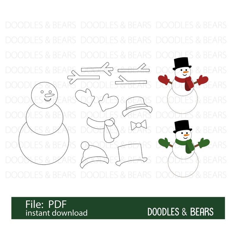 Cute Snowman Craft for Children PDF, Make a Snowman Fun Winter Paper ...