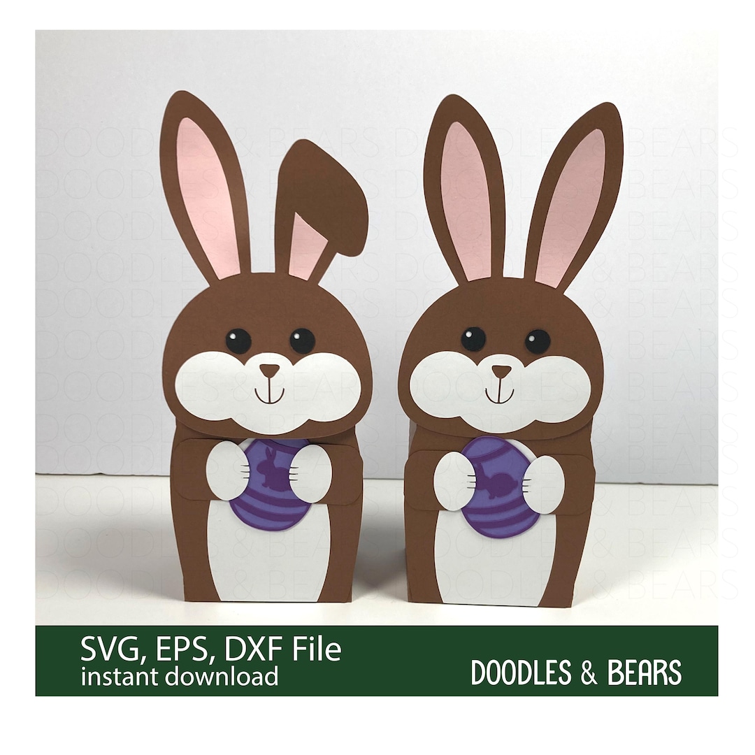 Bunny Treat Box SVG, Easter Bunny Box SVG, Bunny Gift Box, Easter Treat ...