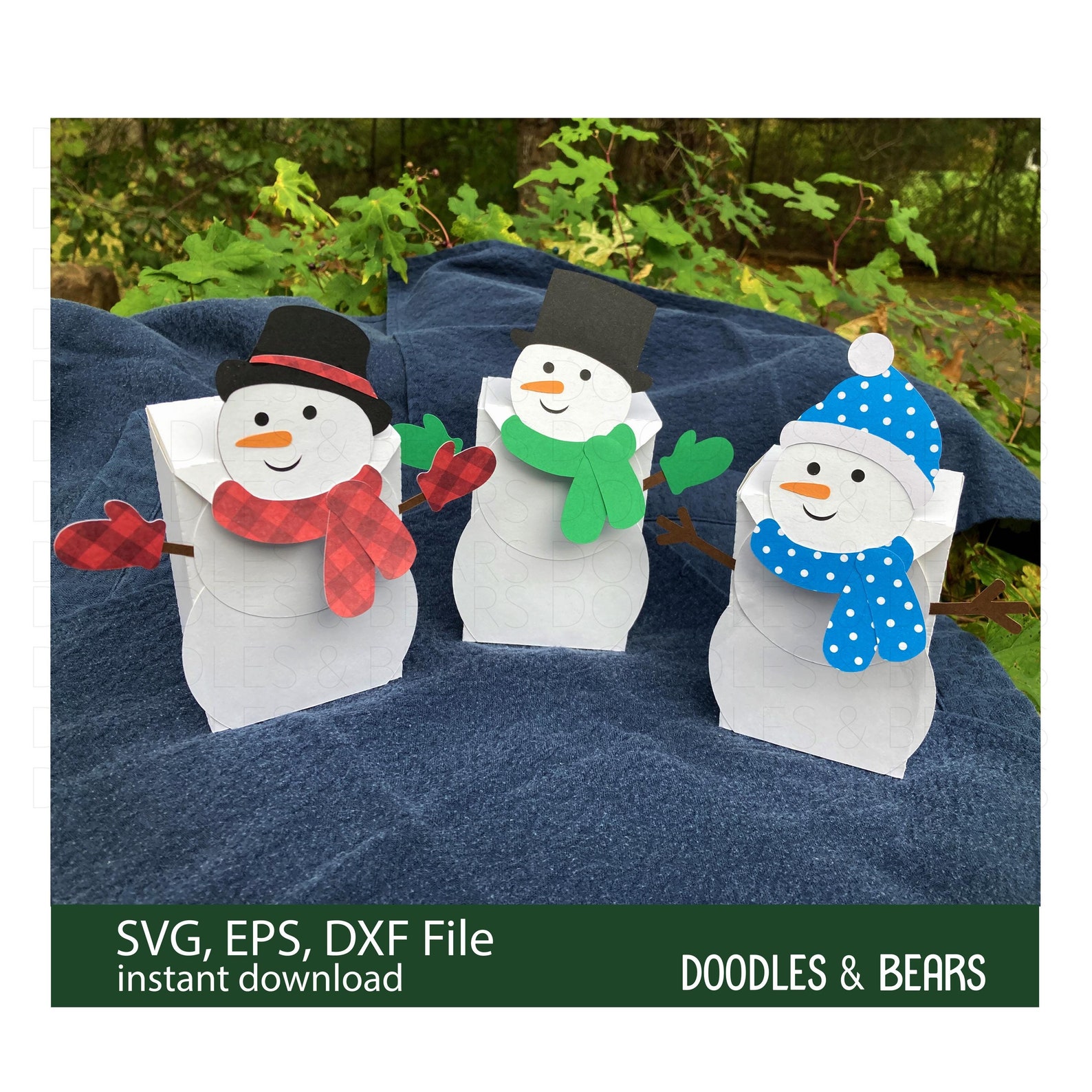 Snowman Treat Box, Cute Winter Holiday Box, Christmas Gift Box, Snowman ...