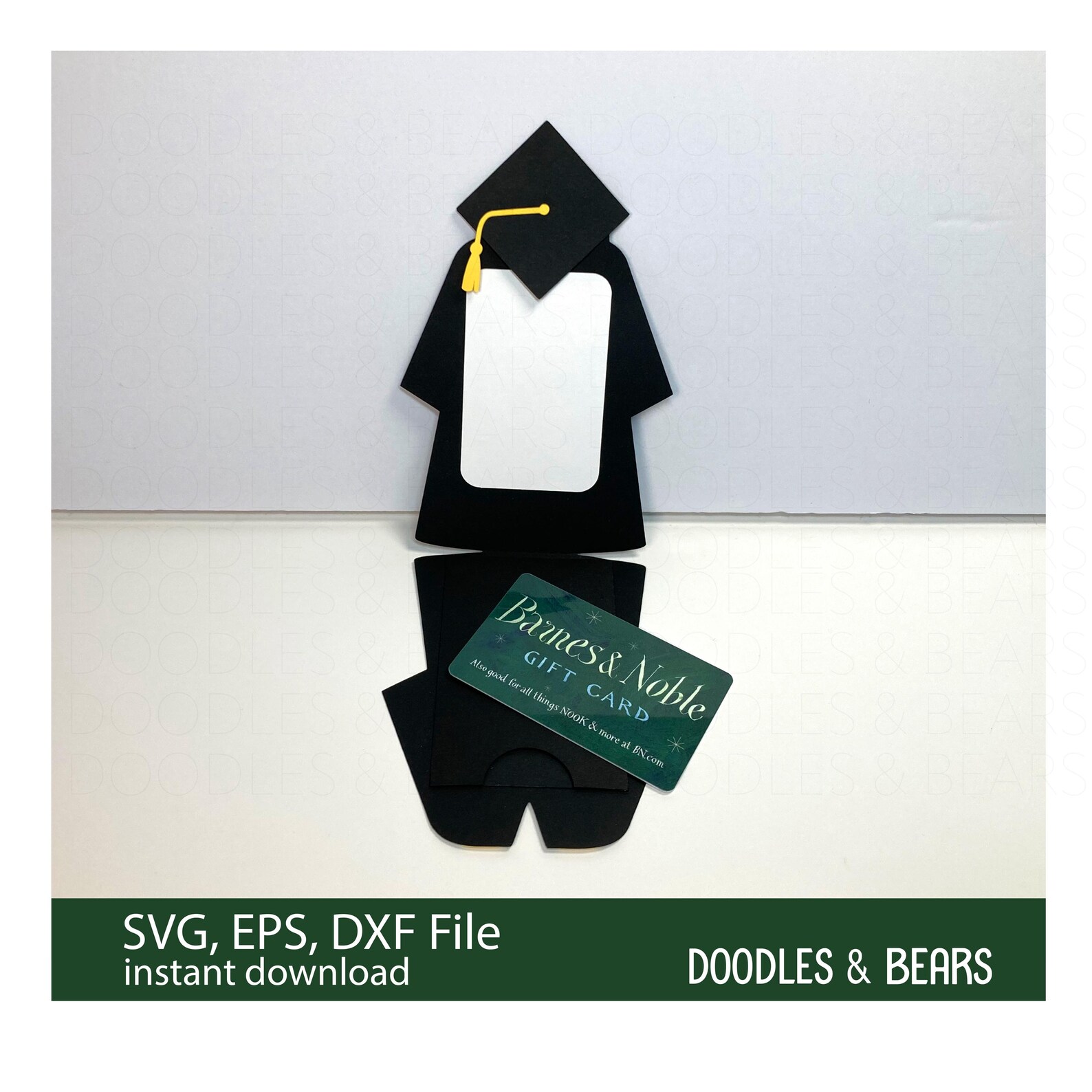 Graduation Gift Card Holder SVG, Cap and Gown SVG, Graduation Card ...