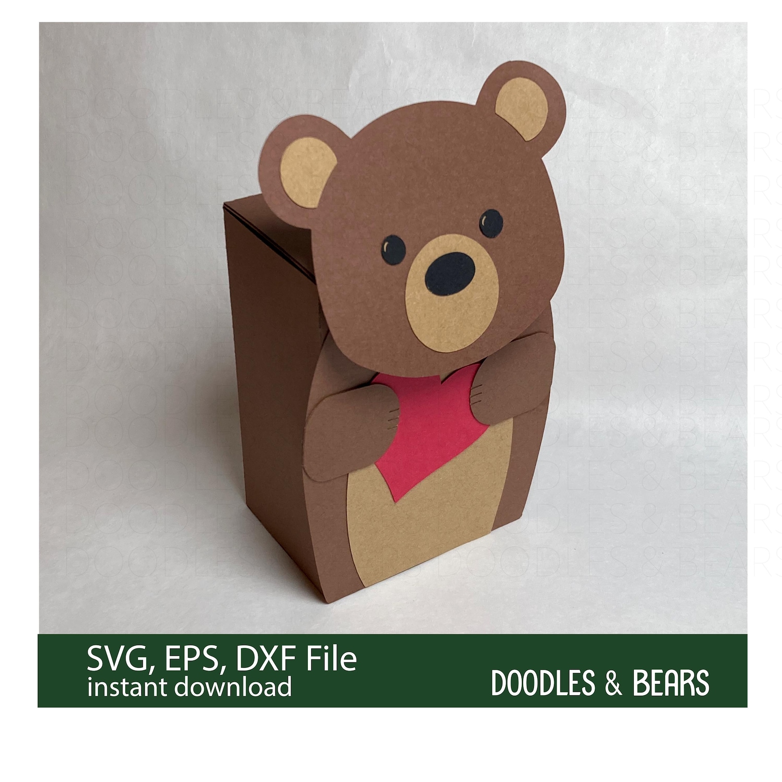 Valentine Bear Treat Box, Valentine Classroom Treat Box, Teddy Bear ...