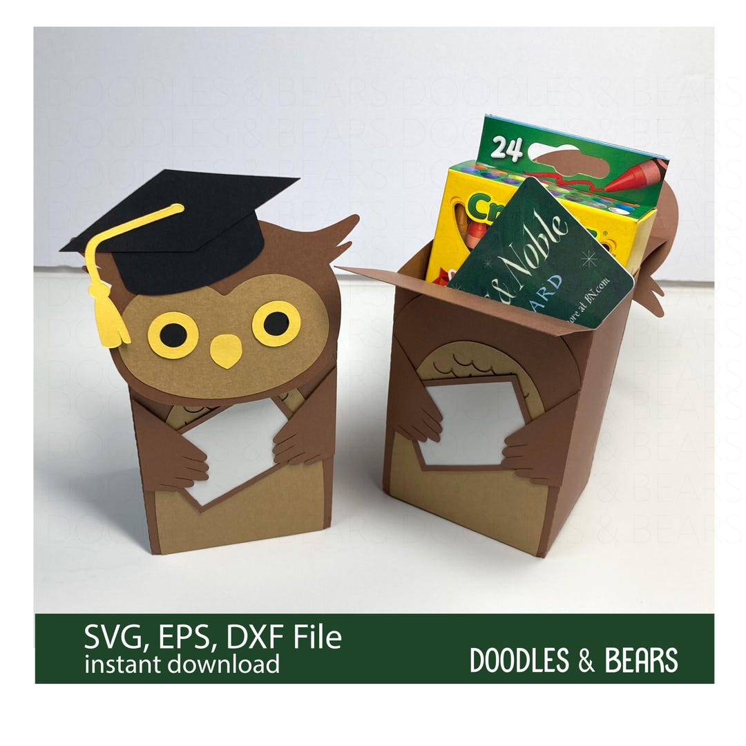 Graduation Party Favor Box SVG for Kindergarten or Preschool Graduation ...