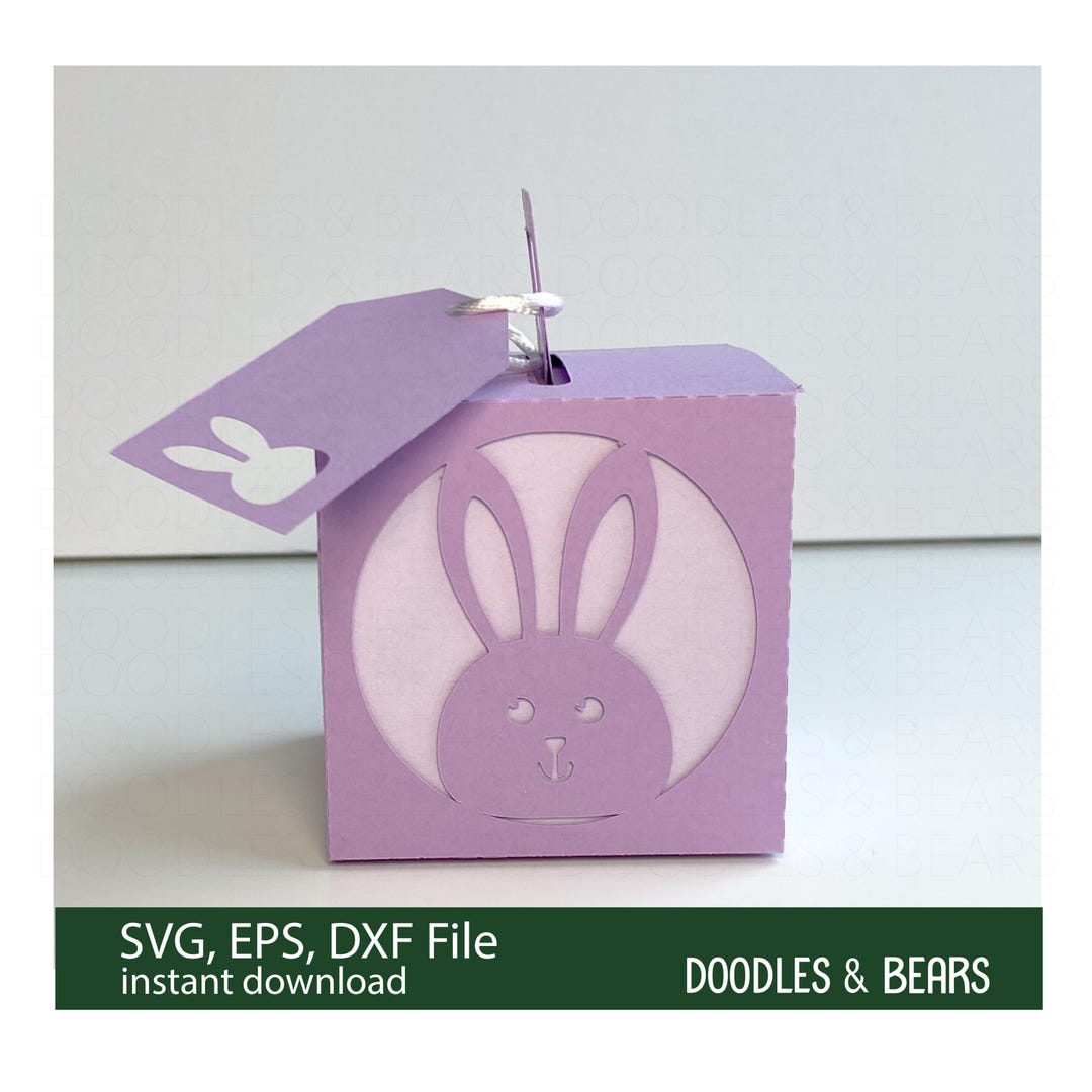 Bunny Box SVG, Easter Bunny Treat Box SVG, Easter Treat Box Cutting ...