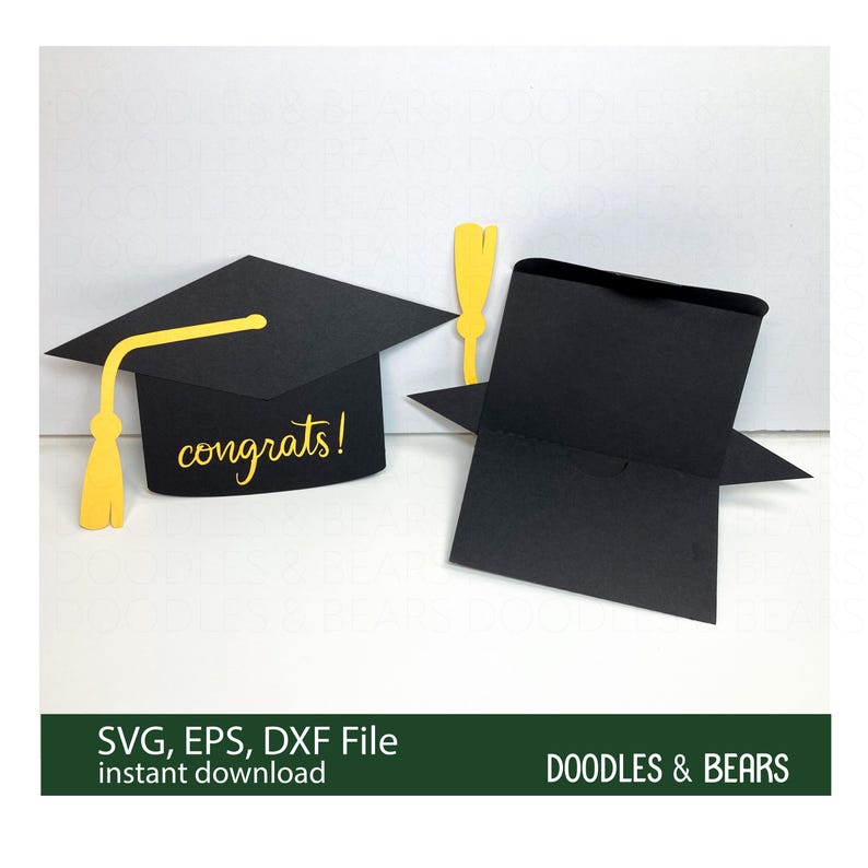 Graduation Cap Gift Card Holder SVG Template, Congrats Grad SVG ...