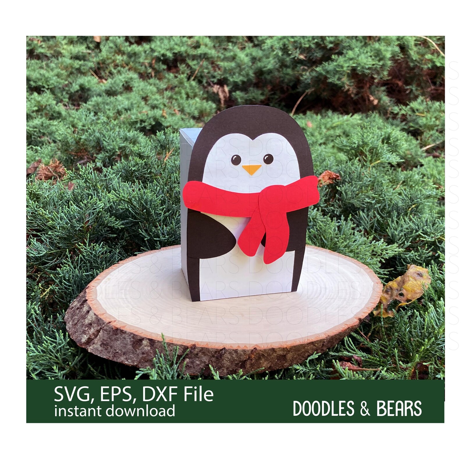 Penguin Treat Box, Cute Winter Holiday Box, Christmas Gift Box, Penguin ...