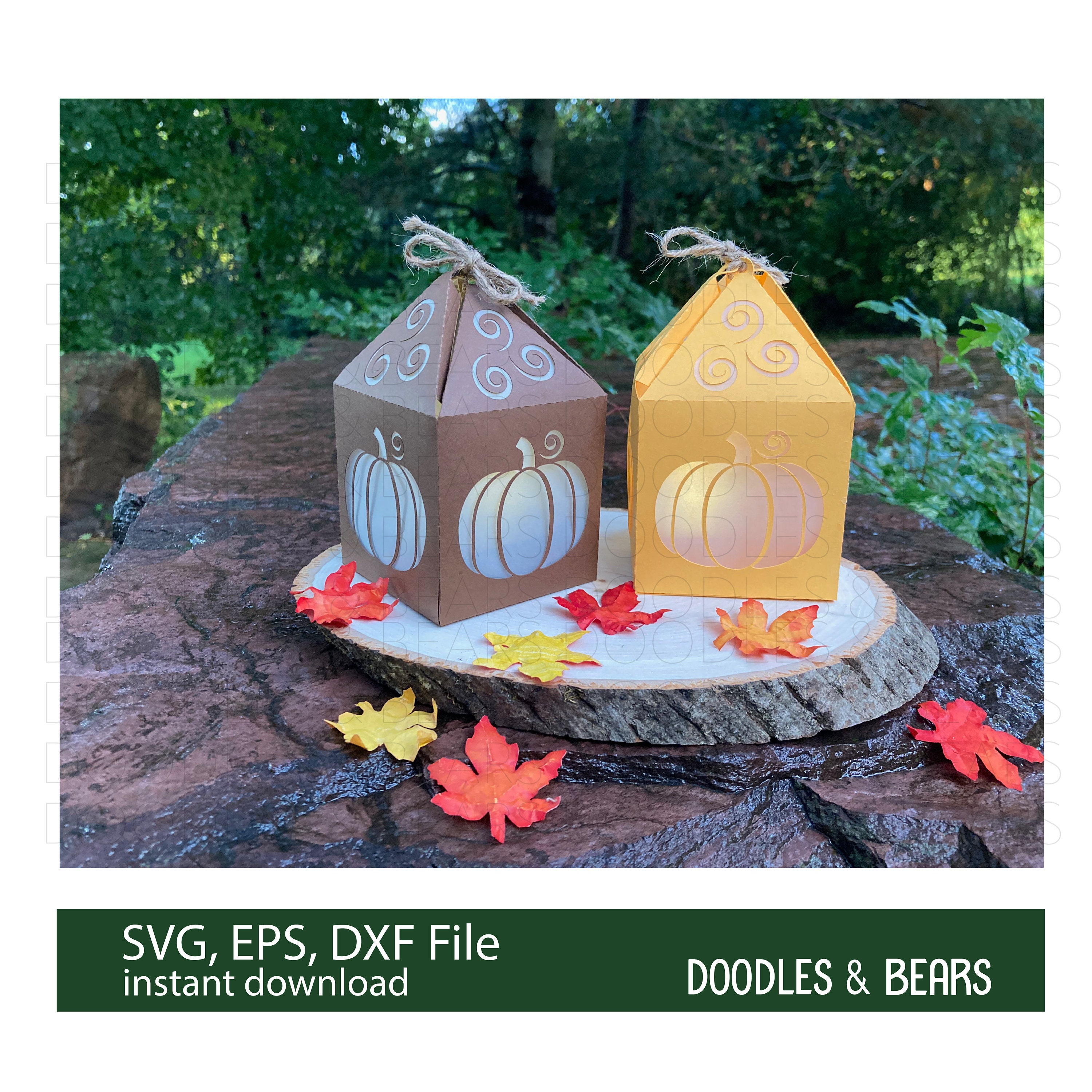 Fall Lantern SVG Bundle, Maple Leaf Pumpkin Designs (digital File) - Etsy