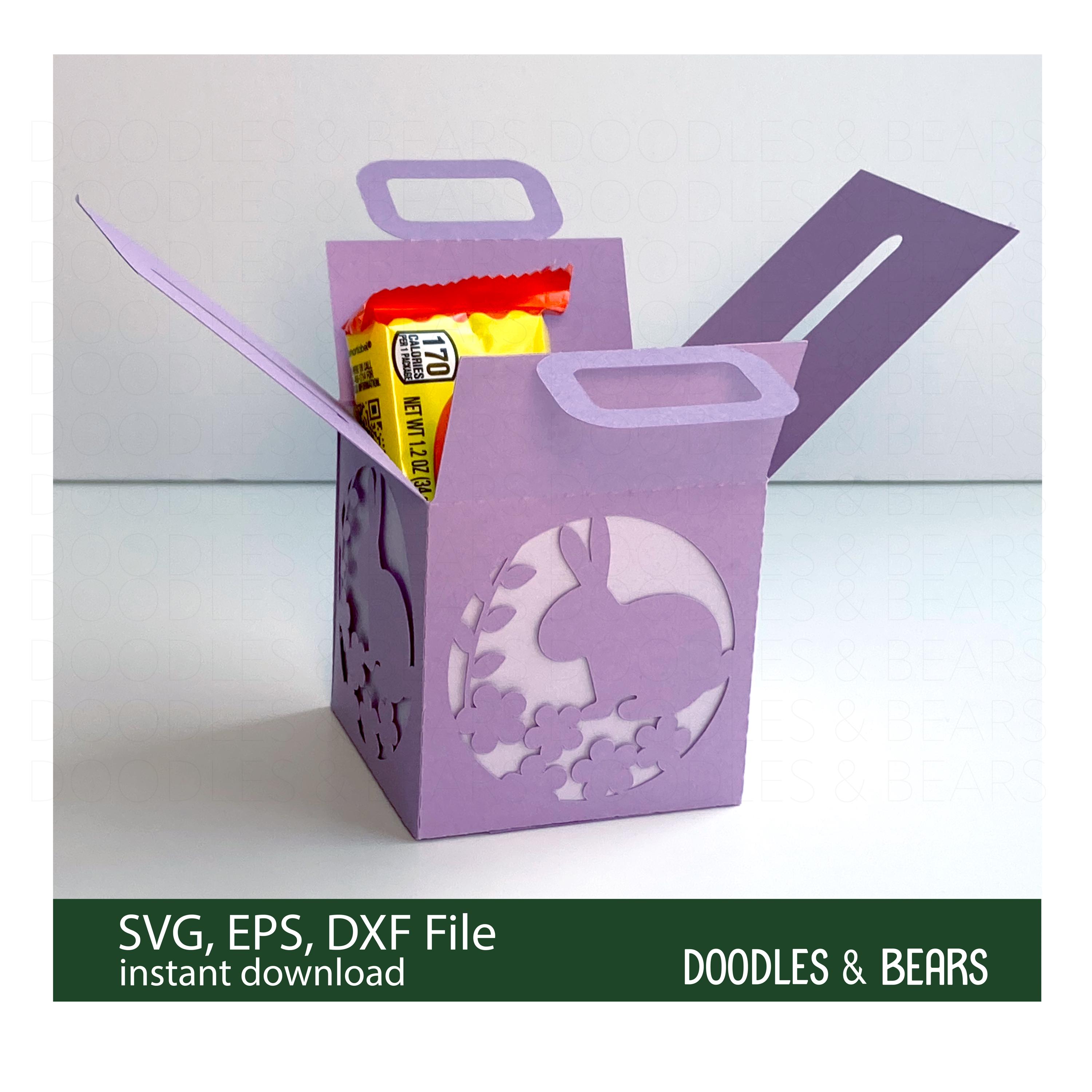Easter Bunny Treat Box SVG, Bunny Box SVG, Easter Treat Box Cutting ...