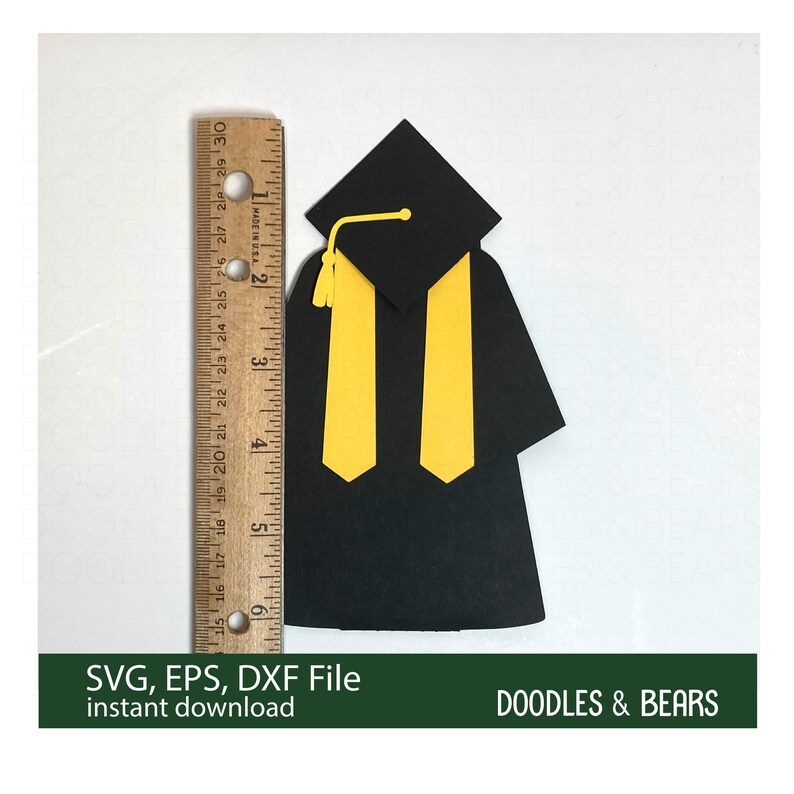 Graduation Gift Card Holder SVG, 2026 Cap and Gown Paper Cut File ...