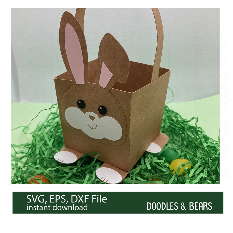 Easter Bunny Treat Box SVG, Easter Treat Box Cutting File, Easter Gift ...