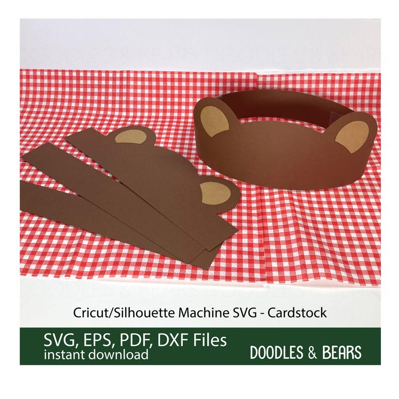 Teddy Bear Paper Crown: Printable Birthday Party Craft (PDF & SVG ...