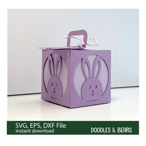 Easter Bunny Treat Box SVG: DIY Party Favor Templates (digital Download ...